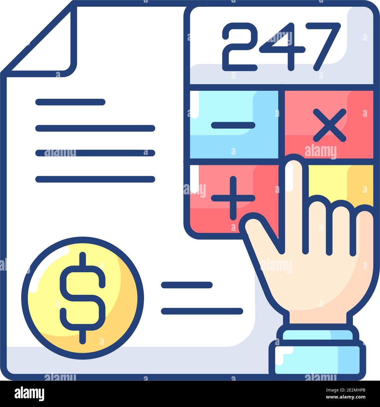 Accounting RGB color icon Stock Vector Image & Art - Alamy
