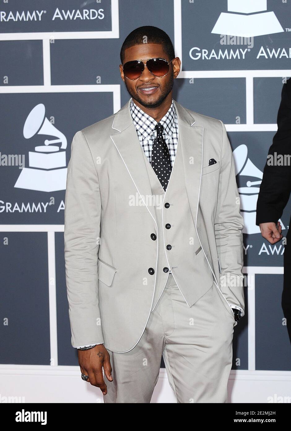 Usher at the 52nd Annual Grammy Awards, held at the Staples Center in ...