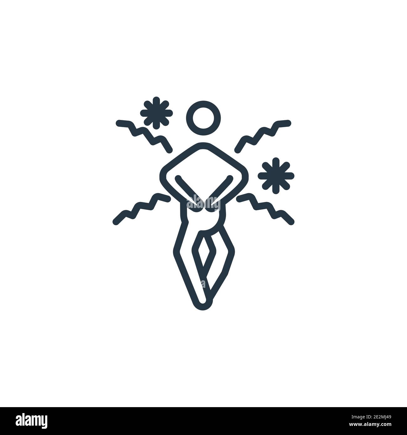 Chill human outline vector icon. Thin line black chill human icon, flat ...