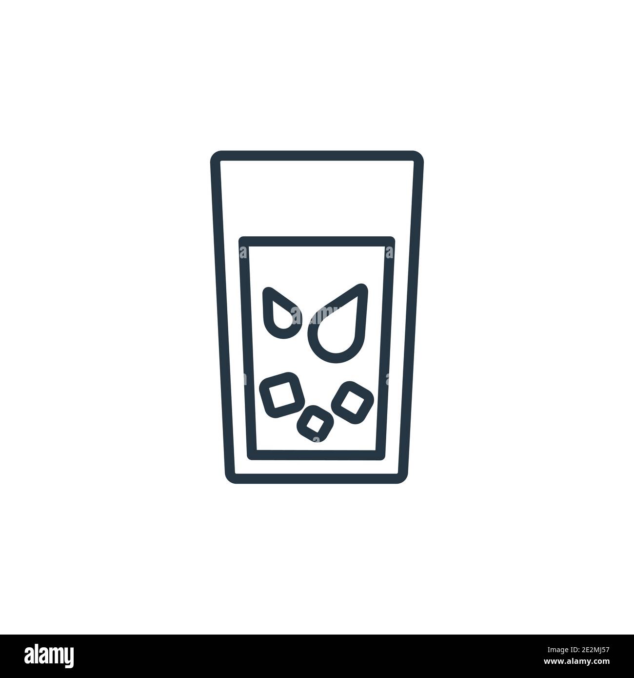 Ice tea outline vector icon. Thin line black ice tea icon, flat vector ...