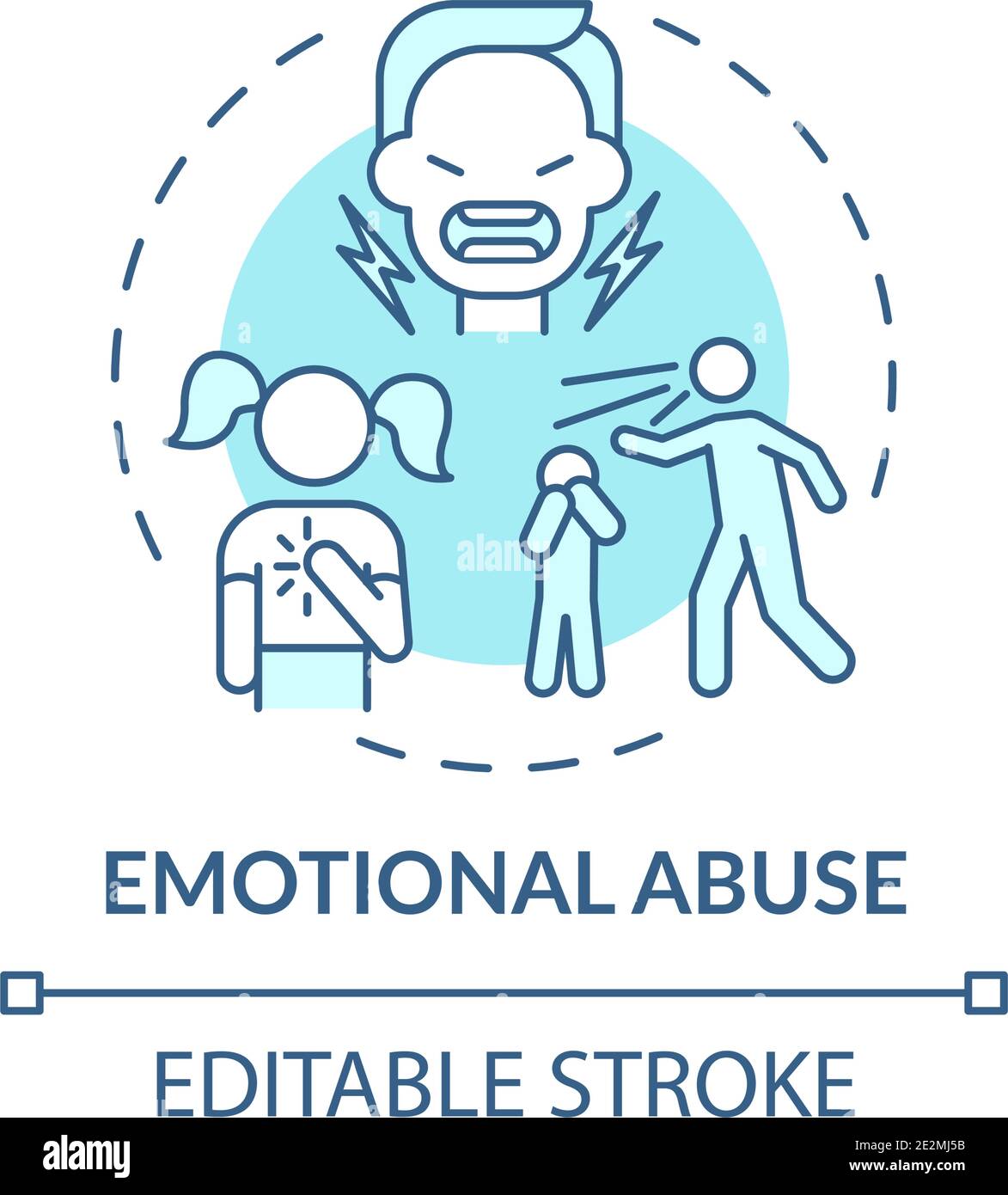 Child emotional abuse Stock Vector Images - Alamy