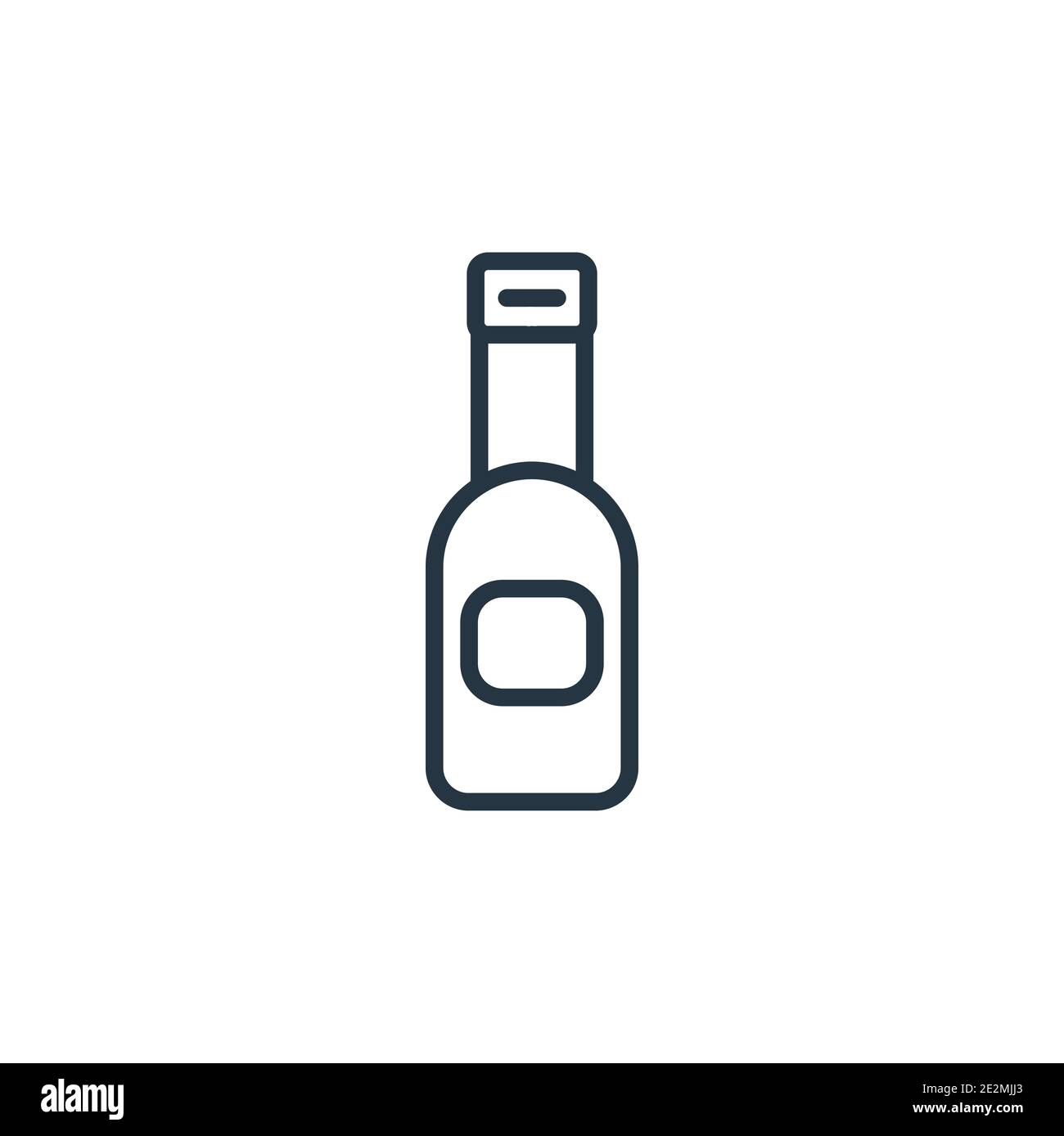 Hot sauce outline vector icon. Thin line black hot sauce icon, flat ...