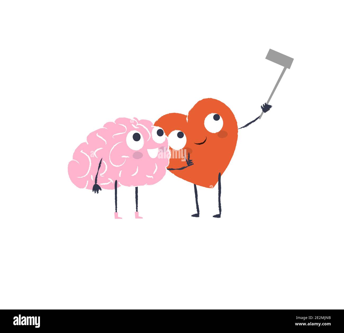 Heart brain connection Stock Vector Images - Alamy