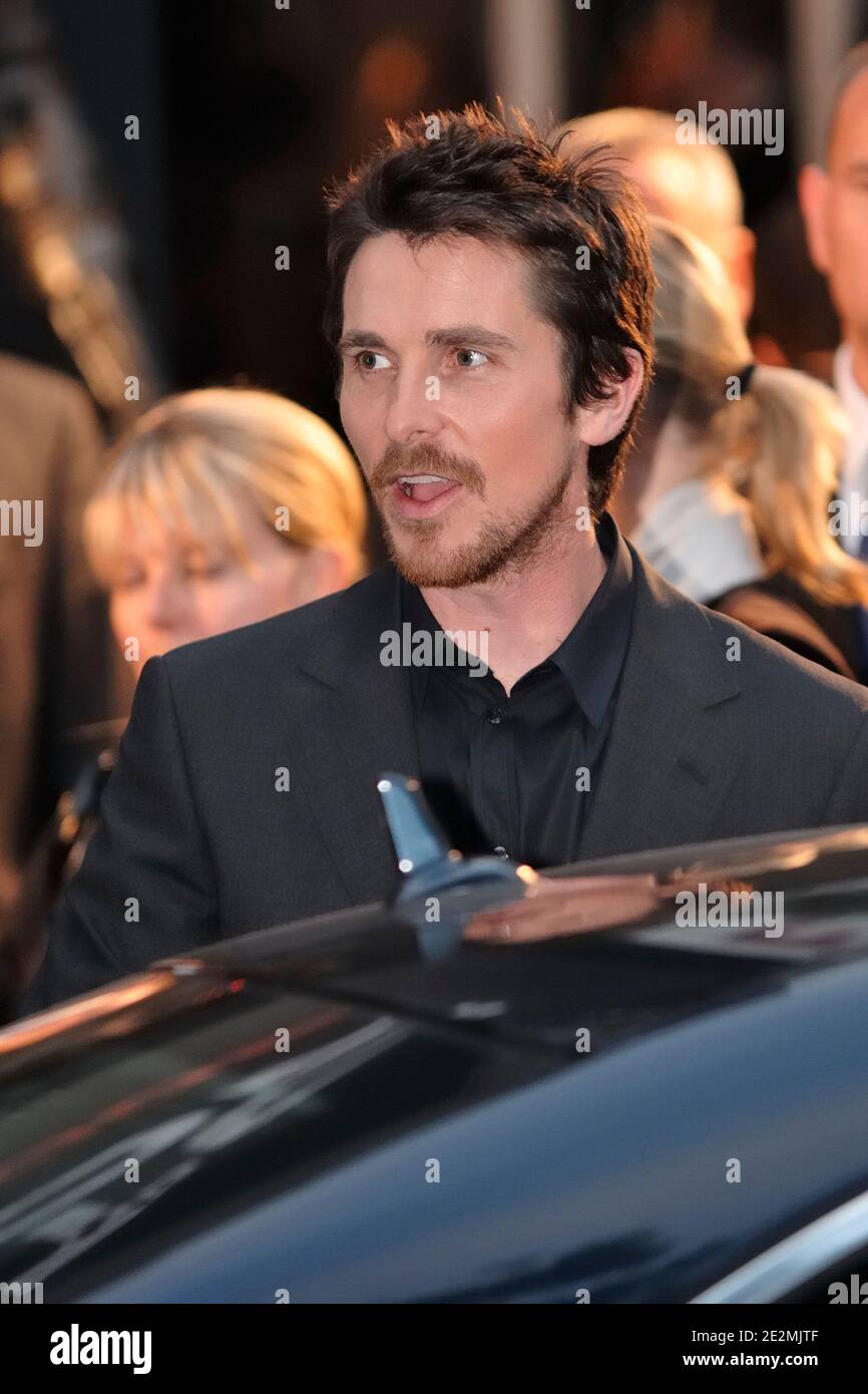 Christian Bale attending the French premiere of 'Terminator Salvation ...