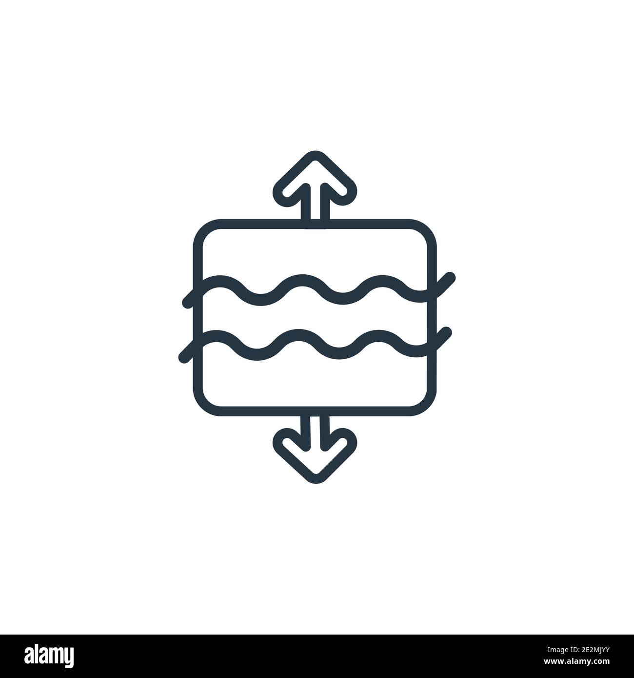 Archimedes principle outline vector icon. Thin line black archimedes ...