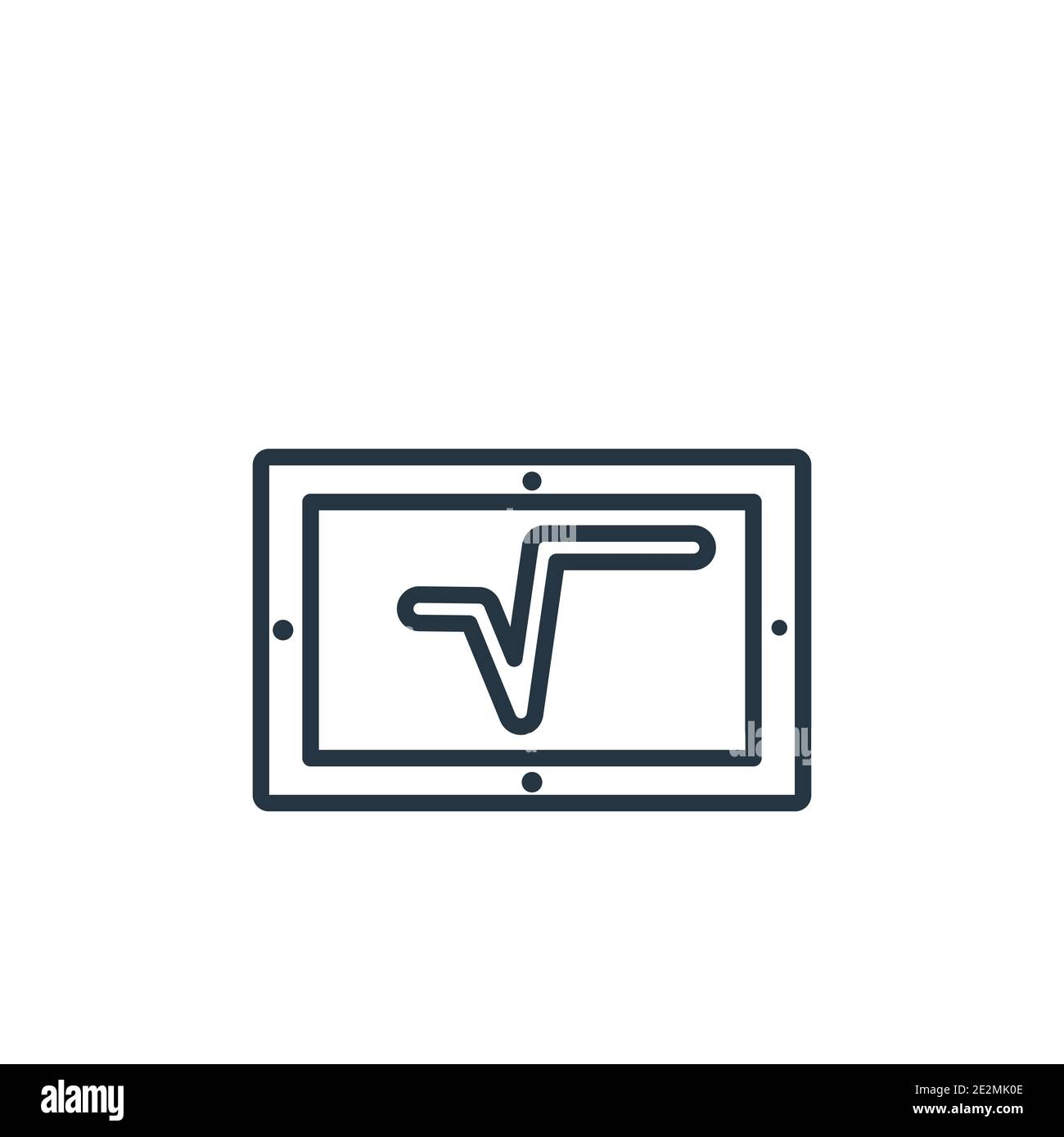 Square root outline vector icon. Thin line black square root icon, flat ...