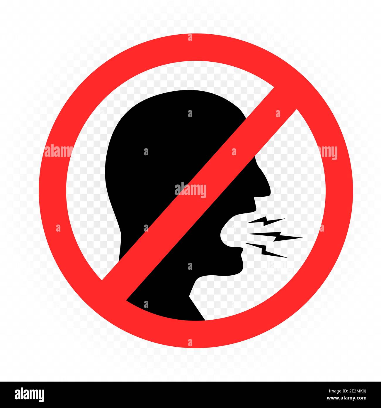 No Shout Prohibition Sign Symbol Stock Vector Image And Art Alamy