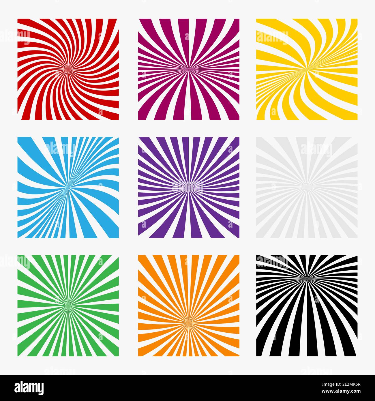 Sun rays. Set color rays sun on white background Stock Vector Image ...