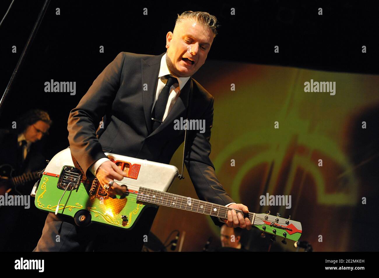 French singer Sanseverino performs live at the Bataclan in Paris ...