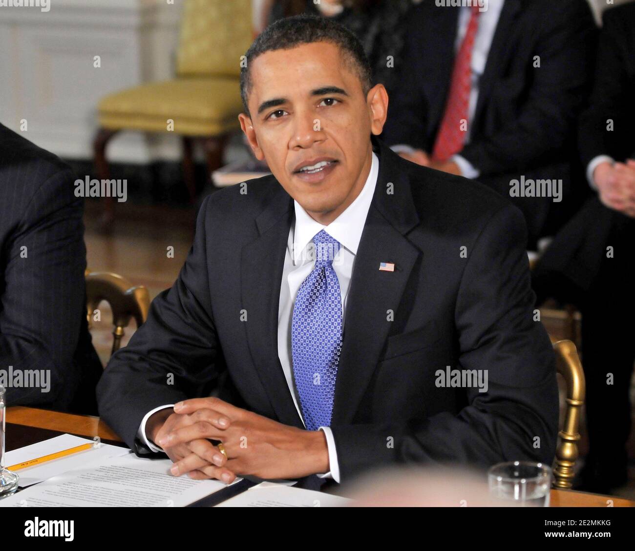 President Barack Obama meets with a bipartisan group of Governors from ...