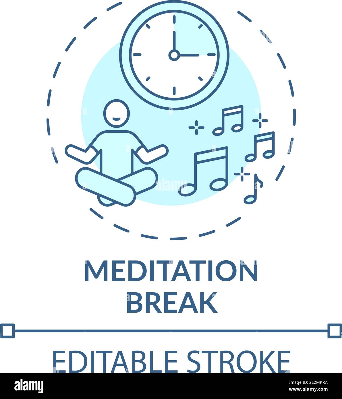 Meditation break concept icon Stock Vector Image & Art - Alamy