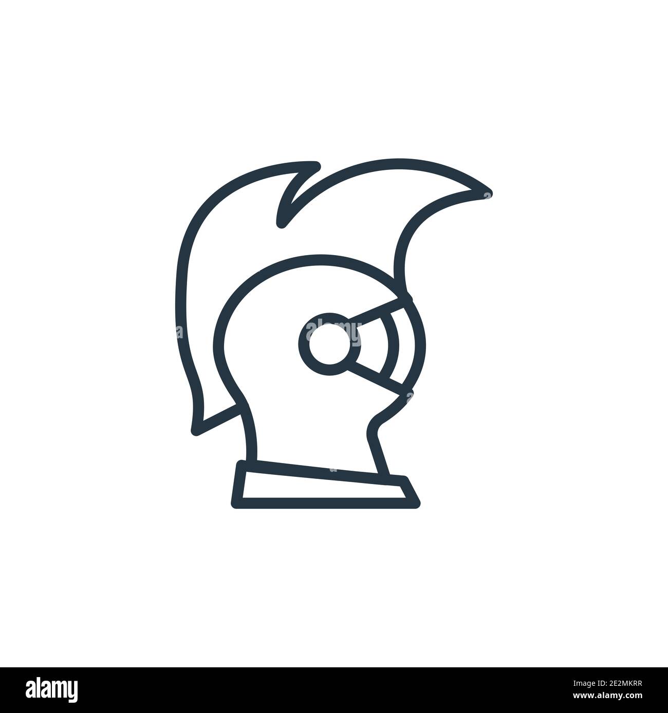 Knight outline vector icon. Thin line black knight icon, flat vector ...
