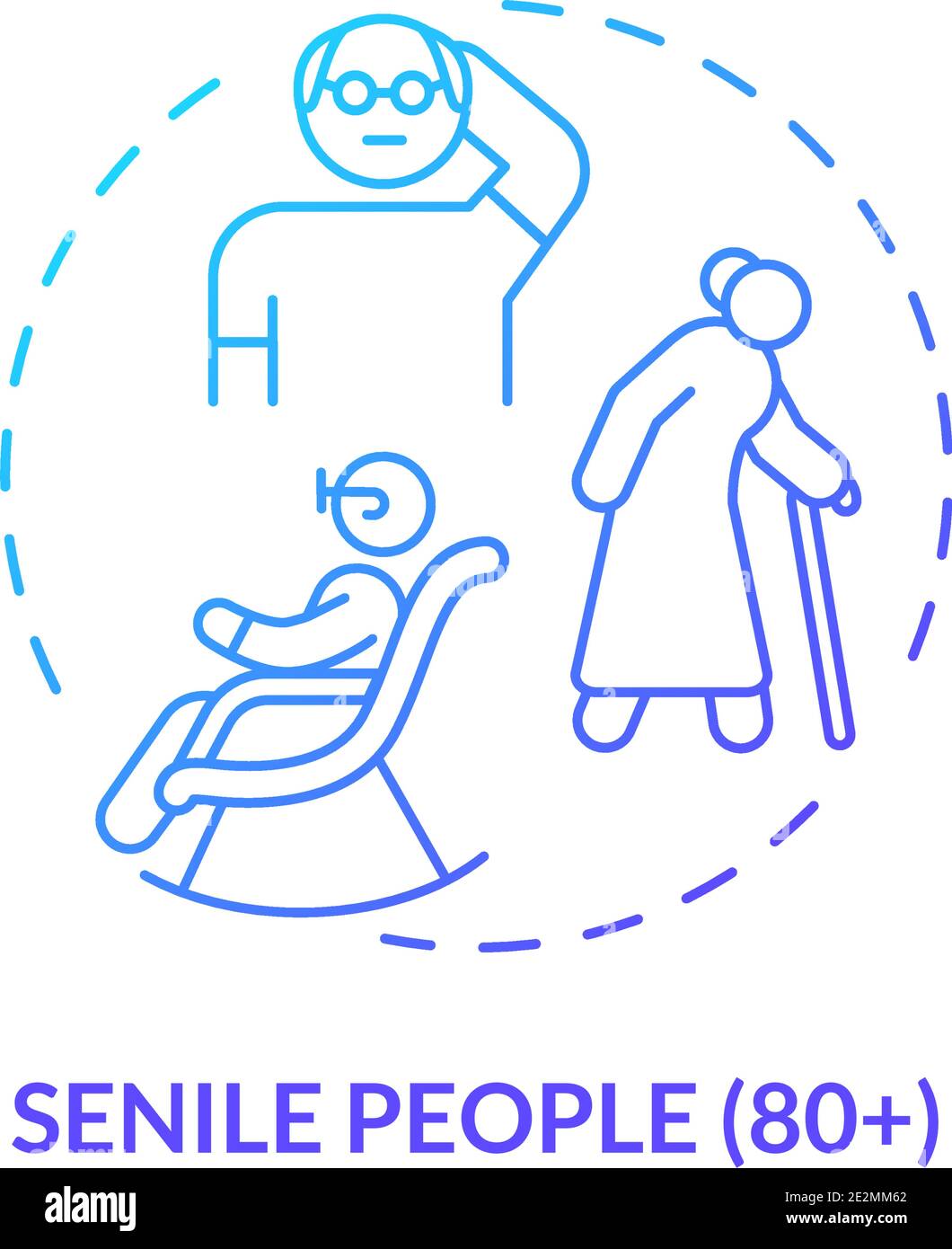 Senile people concept icon Stock Vector Image & Art - Alamy