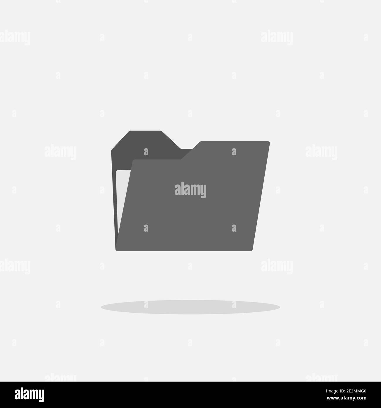 Folder icon on gray background. Folder Icon in trendy flat style ...