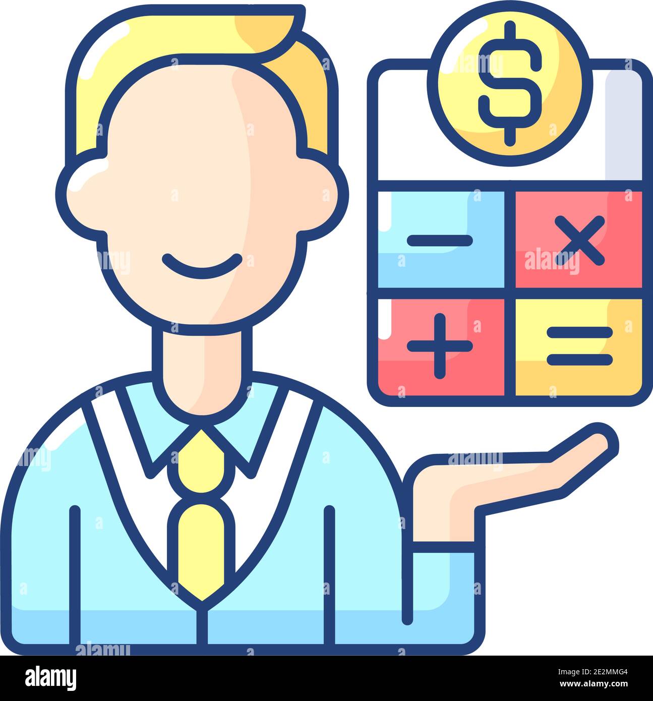 Bookkeeper RGB color icon Stock Vector Image & Art - Alamy