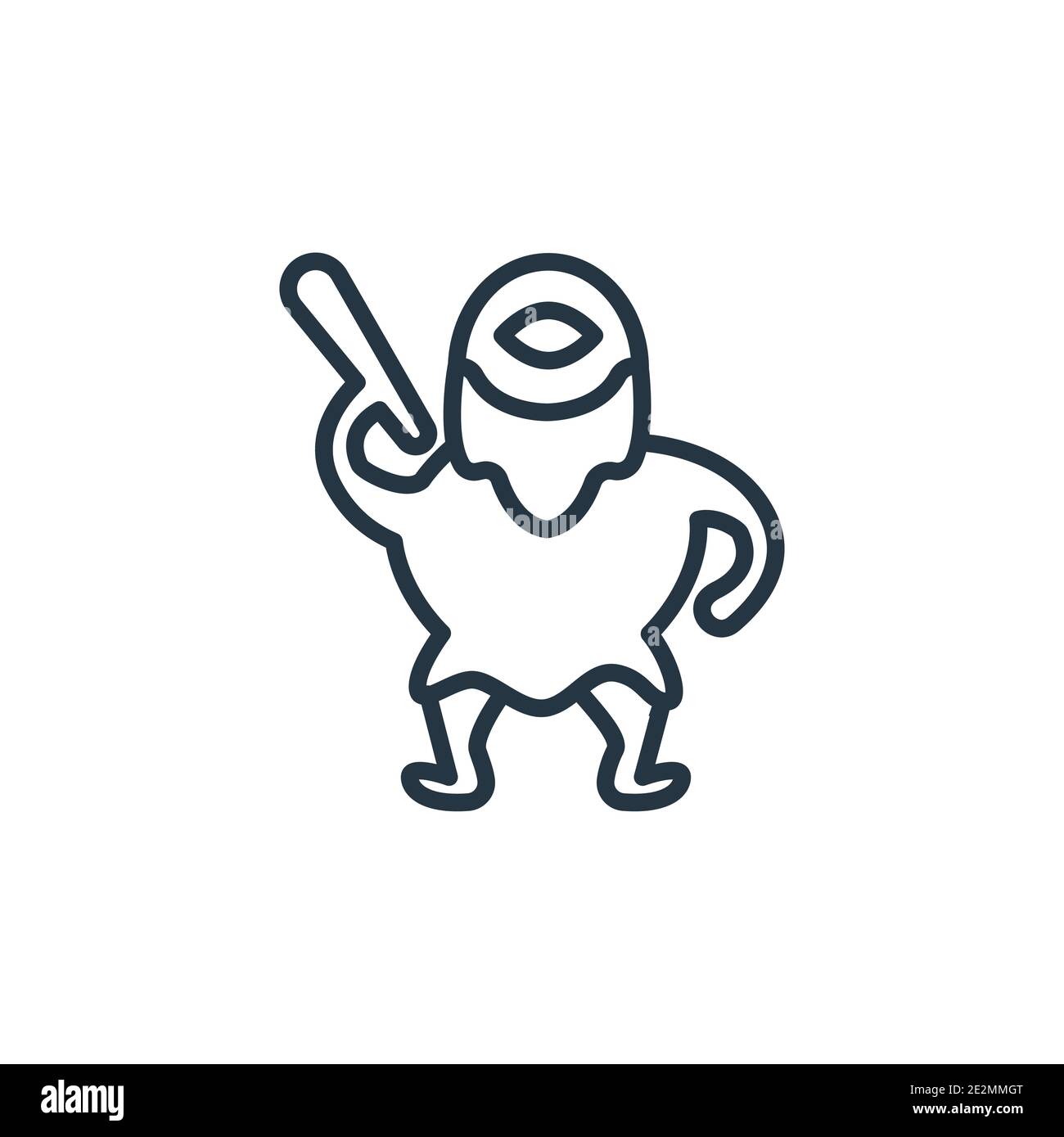 Cyclops outline vector icon. Thin line black cyclops icon, flat vector simple element ...
