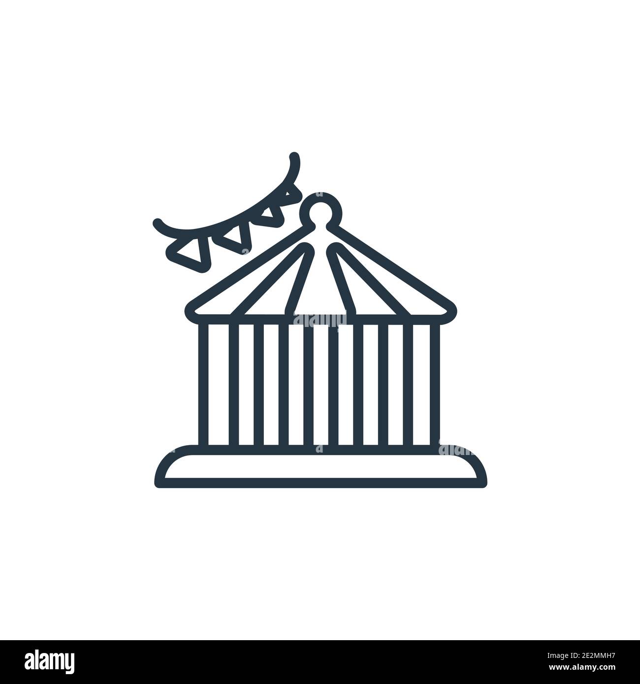 Festival outline vector icon. Thin line black festival icon, flat ...