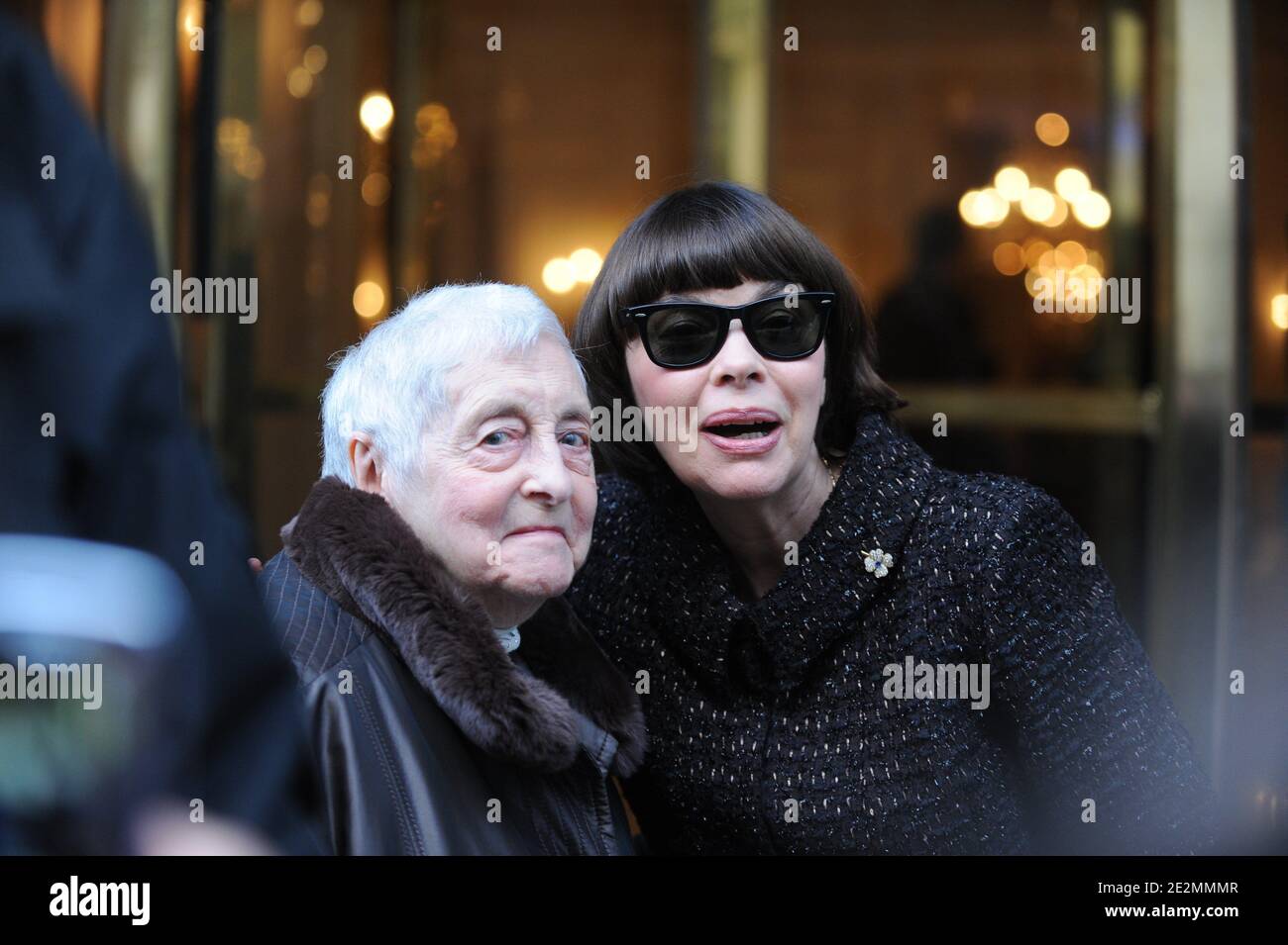 French singer Mireille Mathieu and her mother Marcelle are spotted ...