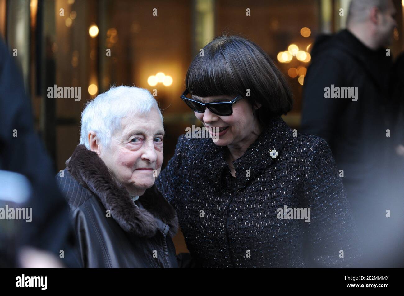 French singer Mireille Mathieu and her mother Marcelle are spotted ...