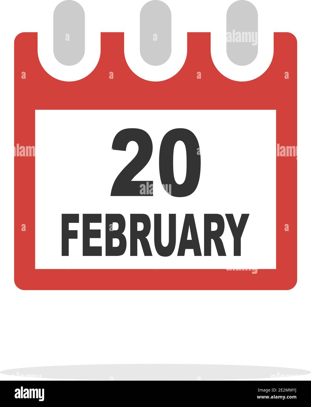Calendar icon. 20 February Happy Presidents Day. Vector icon Stock ...