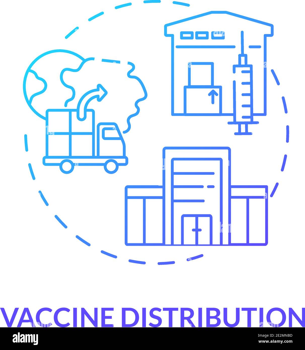 Vaccine distribution concept icon Stock Vector Image & Art - Alamy