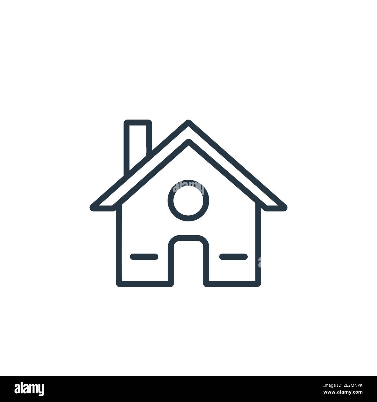Residential outline vector icon. Thin line black residential icon, flat ...
