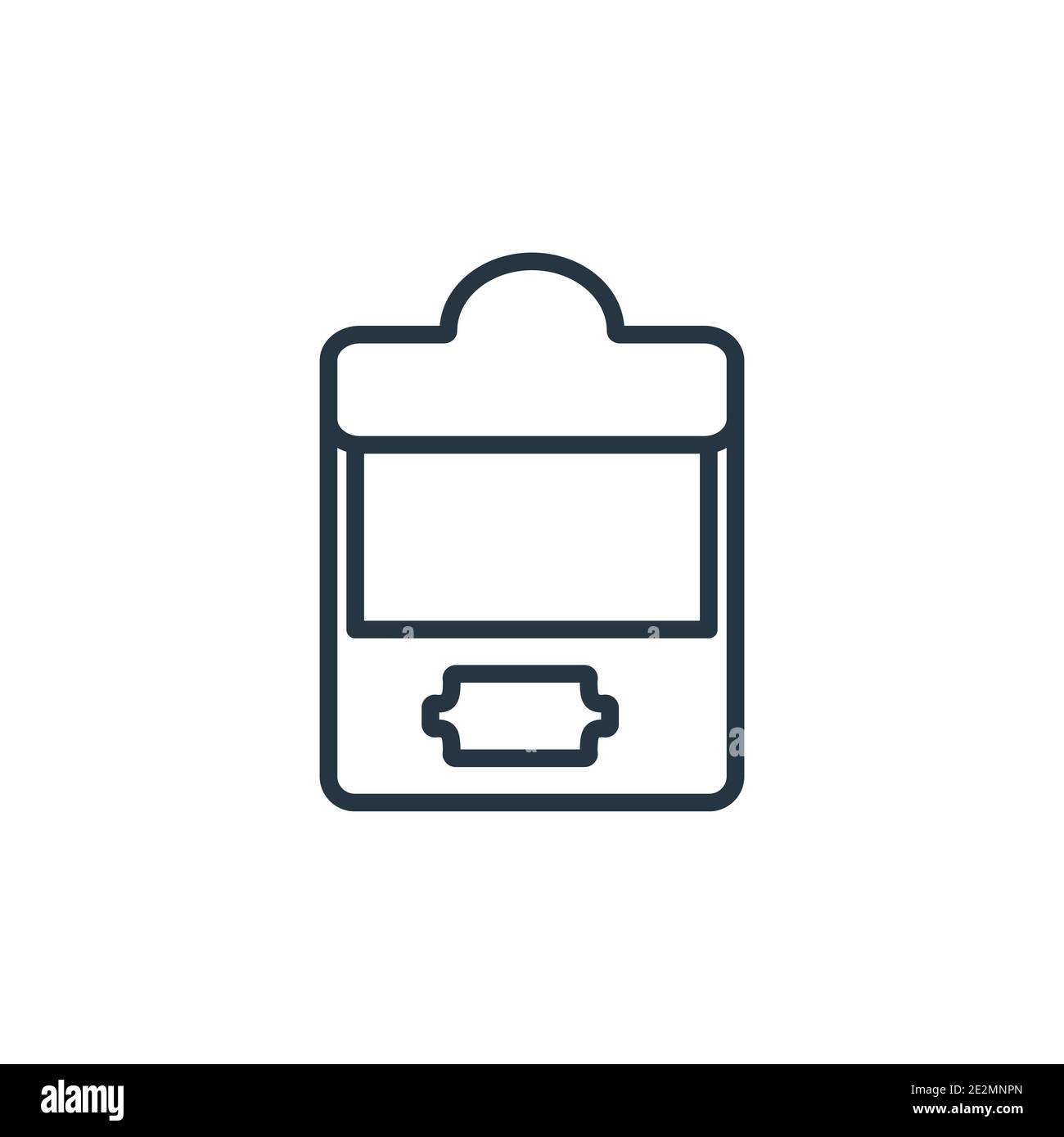 Ticket booth outline vector icon. Thin line black ticket booth icon ...