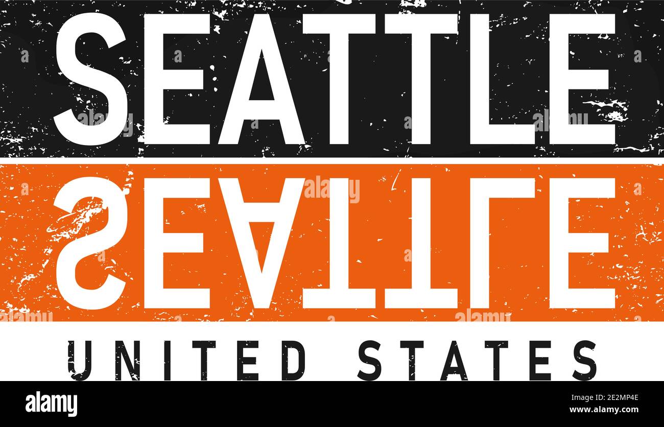 Seattle Washington UAS Lettering Vector Design. for print an t-shirt ...