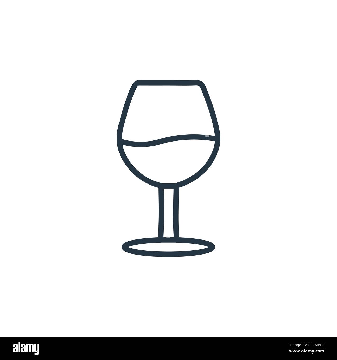Wine outline vector icon. Thin line black wine icon, flat vector simple ...