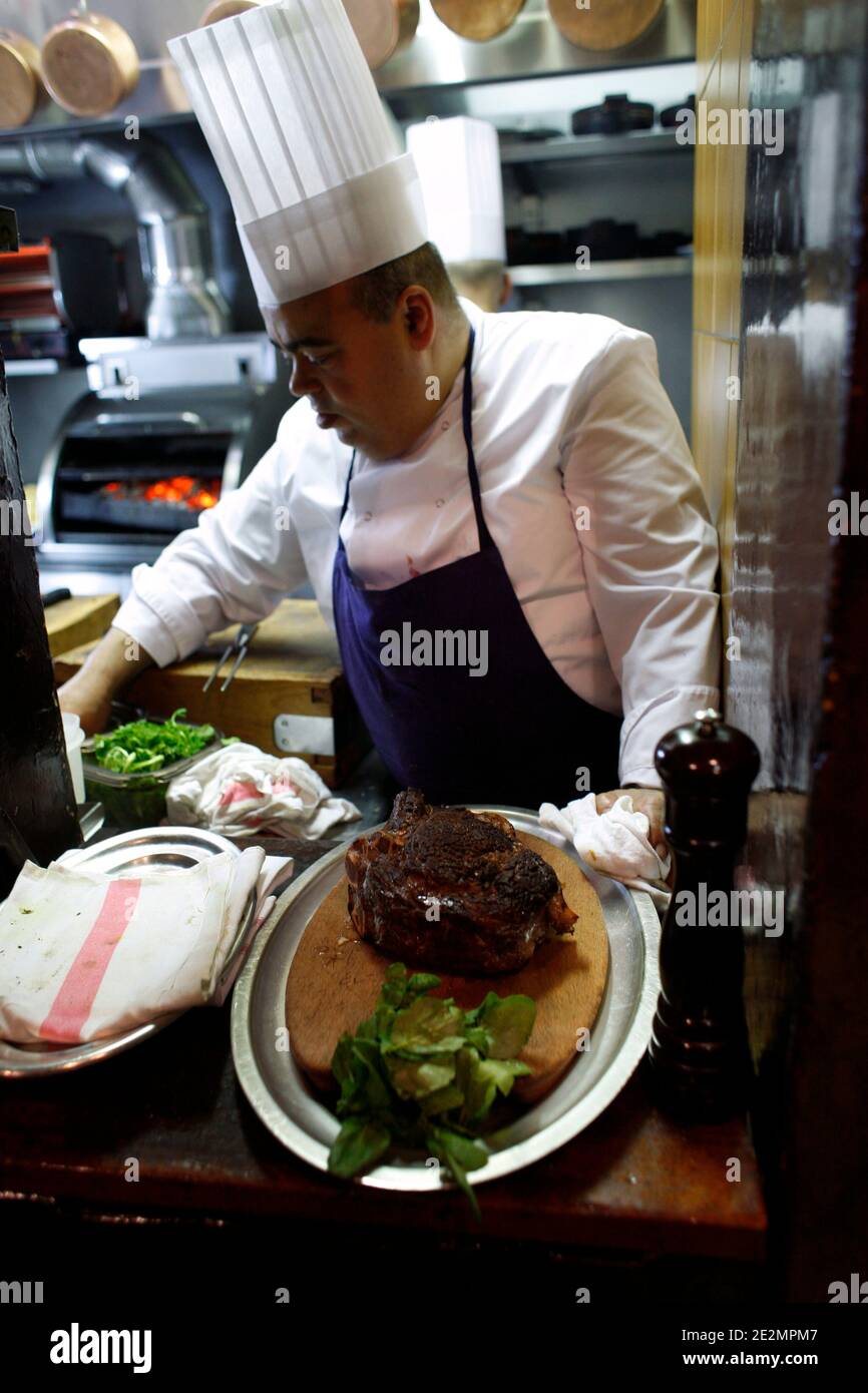 View of a rib at L'Ami Louis restaurant in Paris, France January 28 ...