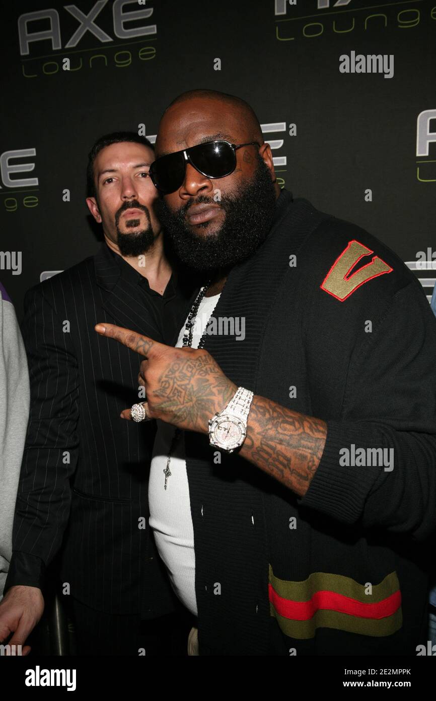 Rick Ross attends the P Diddy Super Bowl party in South Beach Miami, FL ...