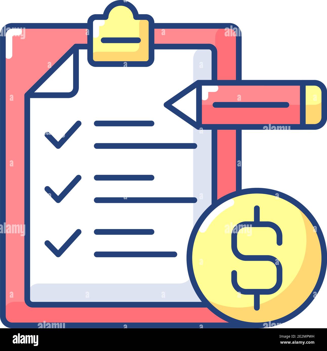 Budgeting RGB color icon Stock Vector Image & Art - Alamy