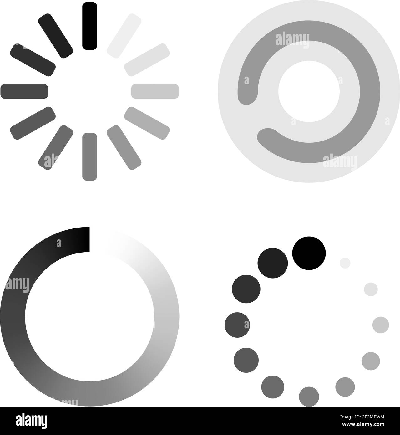 Set loading blue icons Cut Out Stock Images & Pictures - Alamy