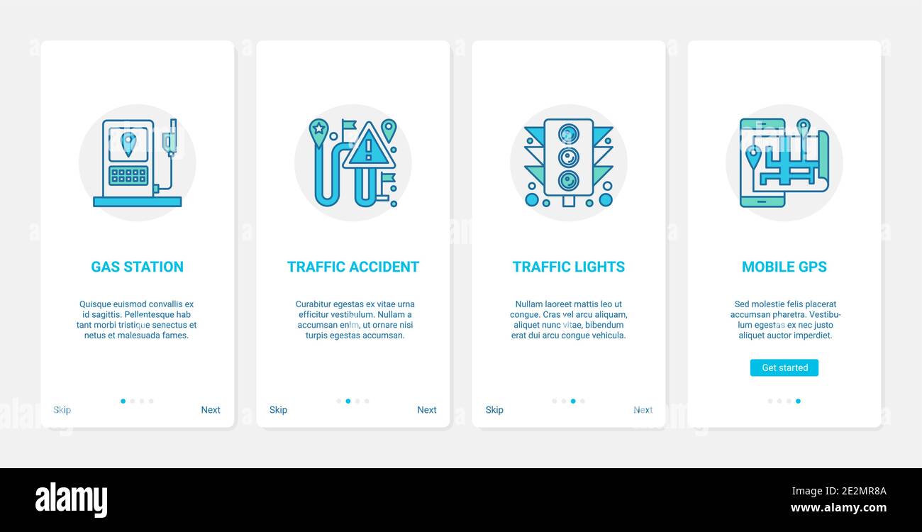 Gps map navigation service vector illustration. UX, UI onboarding ...