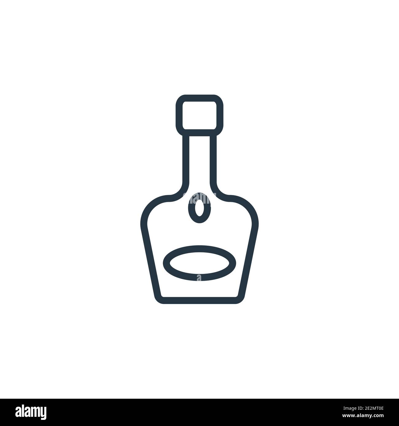 Cognac outline vector icon. Thin line black cognac icon, flat vector ...