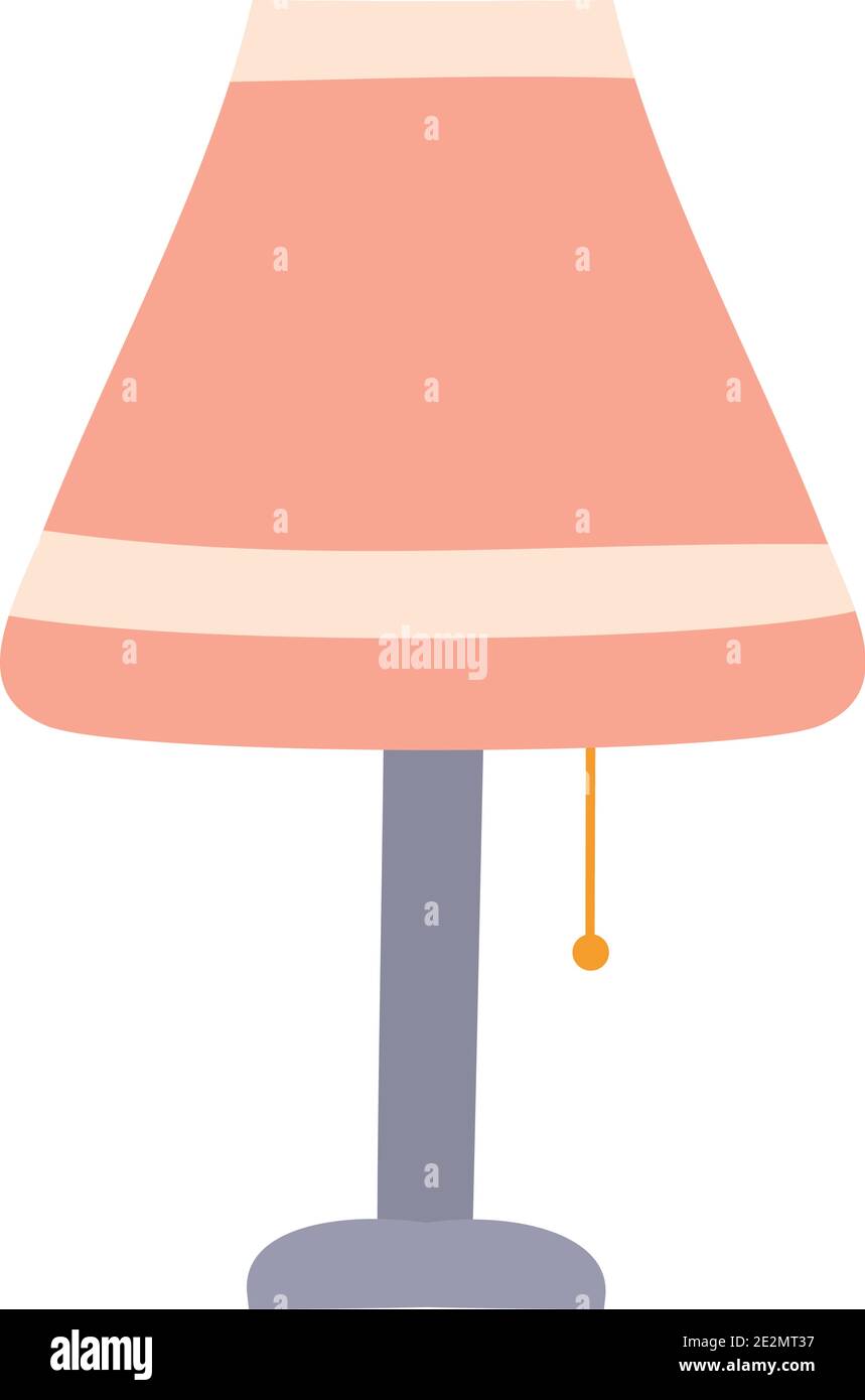 night lamp hand drawn icon over white background, colorful design ...