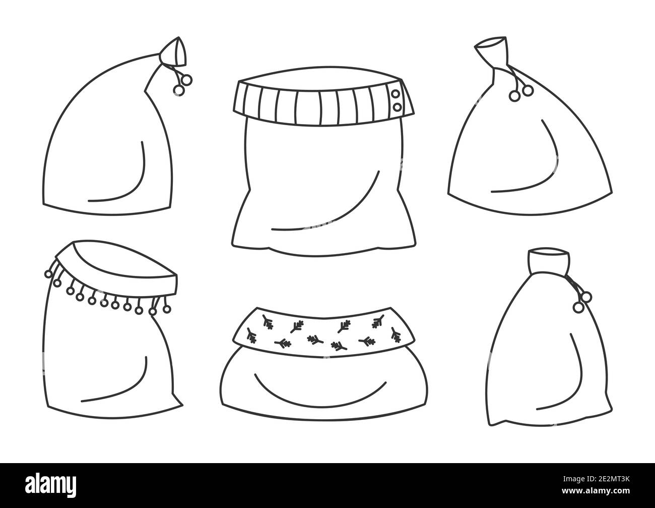 Santa Sack Clipart Black And White