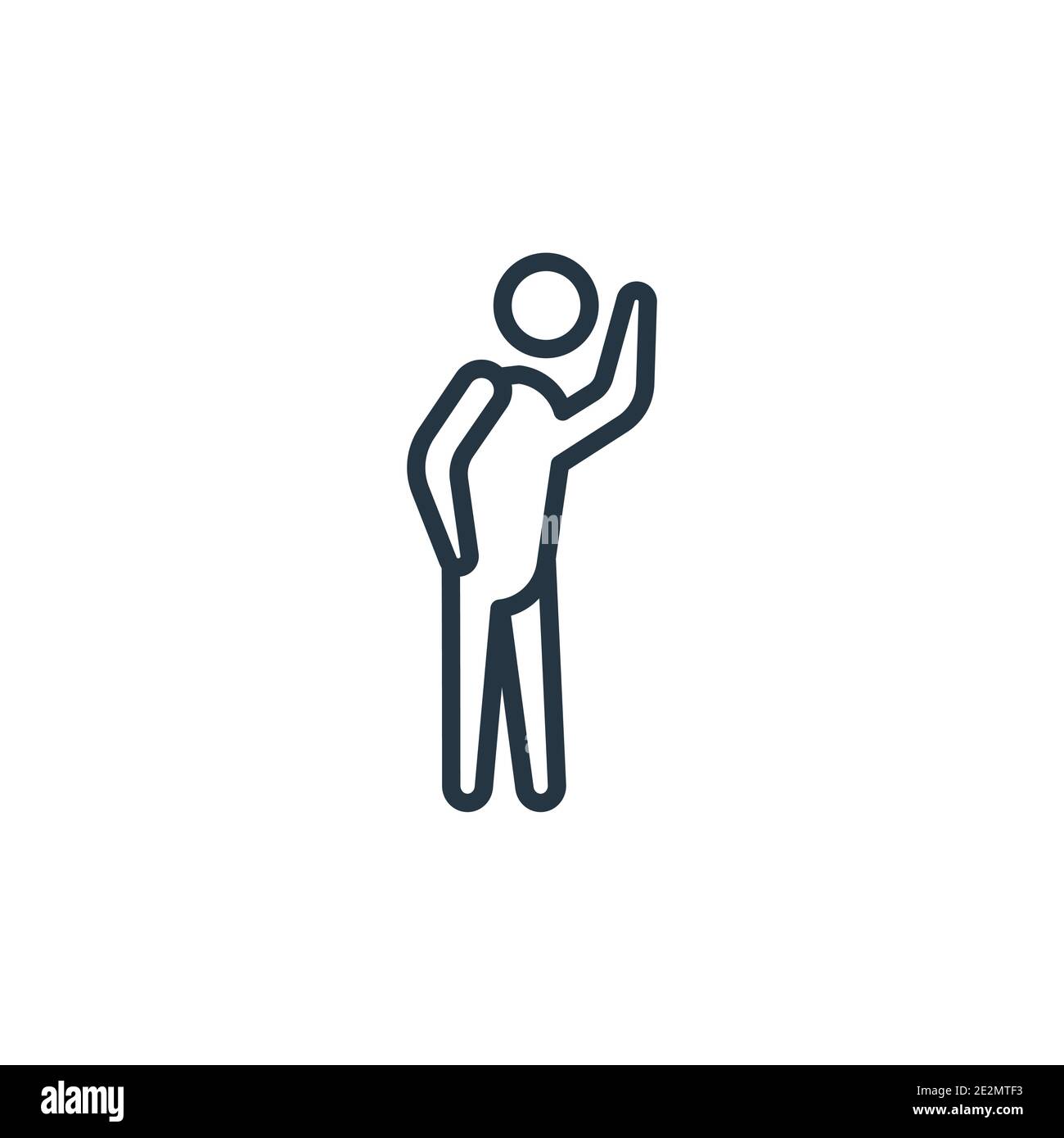 Curious human outline vector icon. Thin line black curious human icon ...