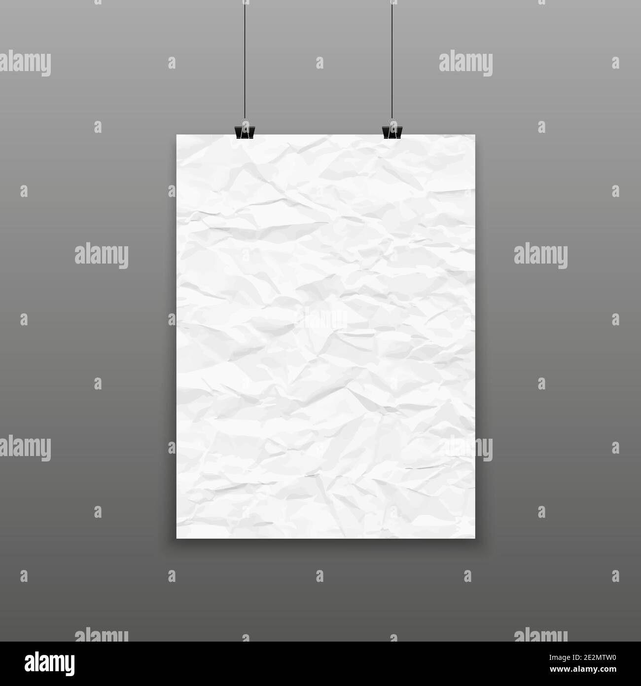 Poster template. Vector blank crumpled paper texture Stock Vector Image ...