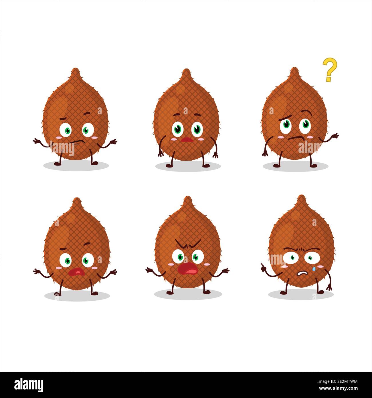 Cartoon character of salak with what expression. Vector illustration ...
