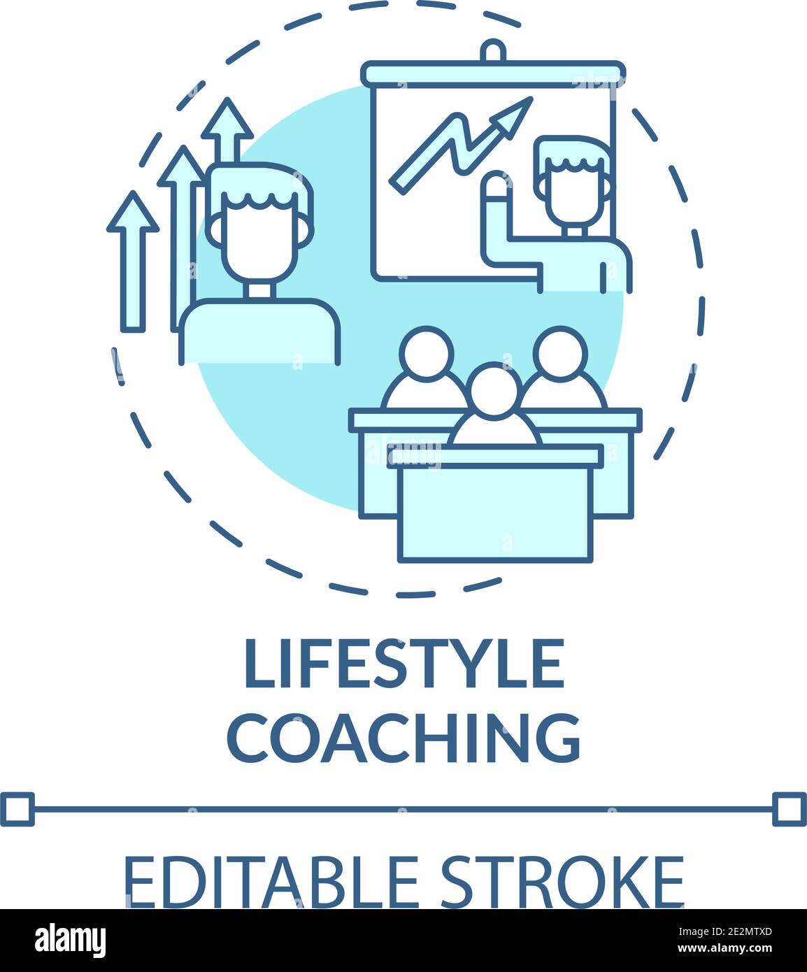 Lifestyle coaching concept icon Stock Vector Image & Art - Alamy