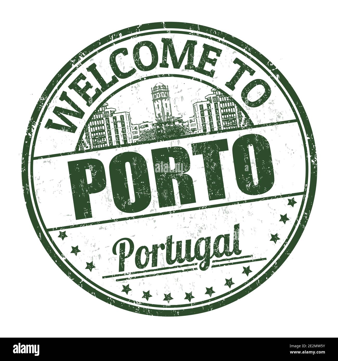 Welcome to Porto grunge rubber stamp on white background, vector ...