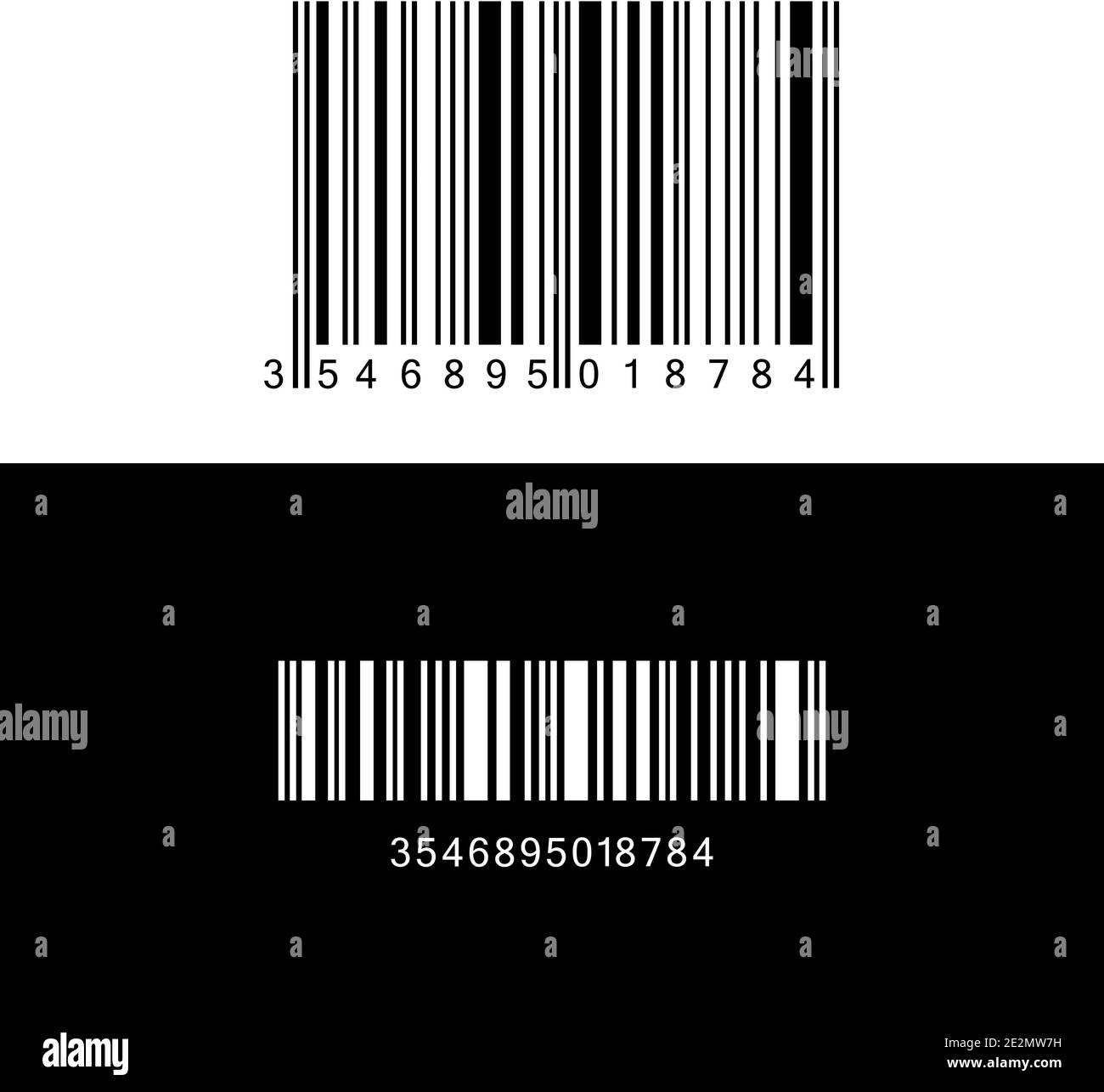 Realistic Barcode icon isolated on black and white backgrounds. Eps10 ...