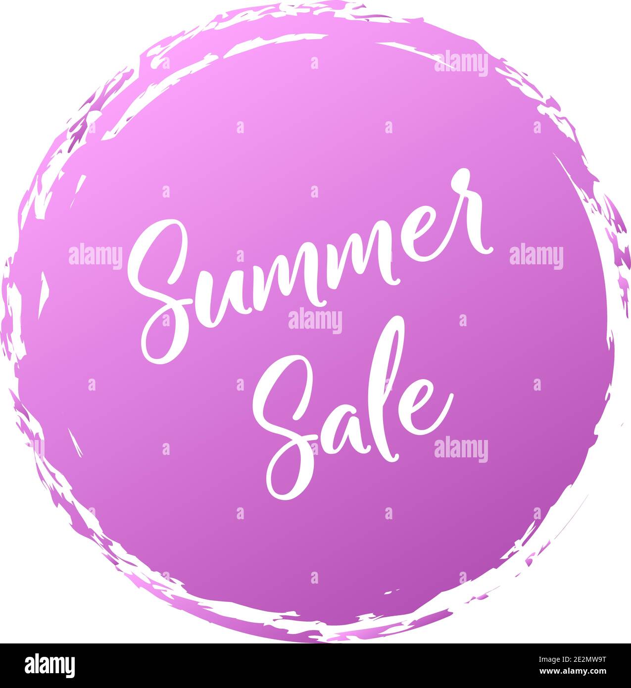 Summer Sale handwritten word with color circle brush stroke background ...