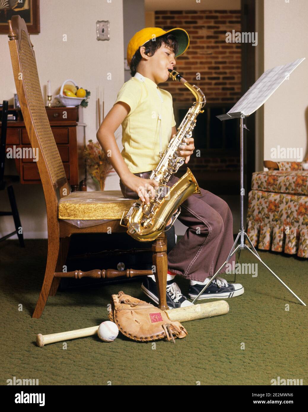 1960s child playing instrument hi-res stock photography and images - Alamy
