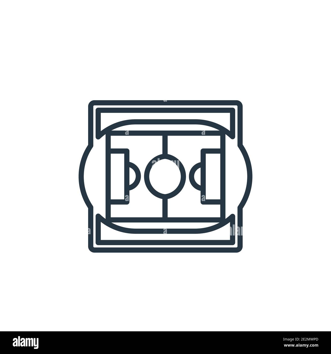 Stadium outline vector icon. Thin line black stadium icon, flat vector ...