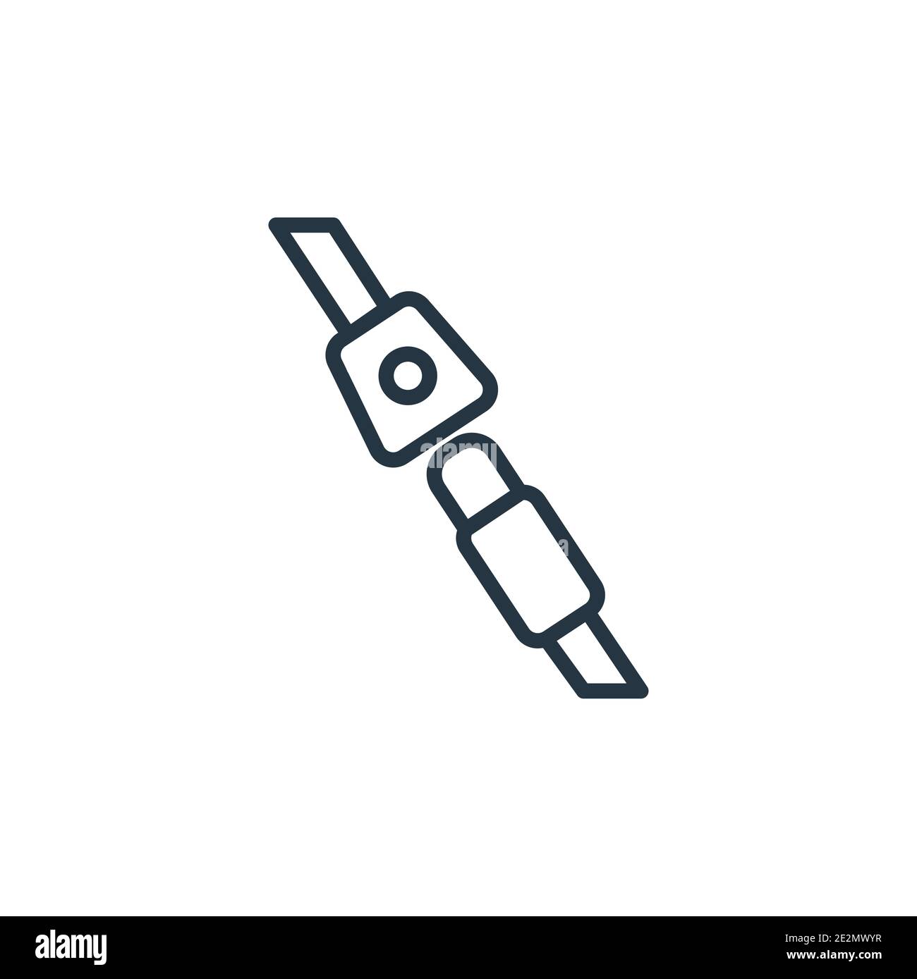 Connector outline vector icon. Thin line black connector icon, flat ...