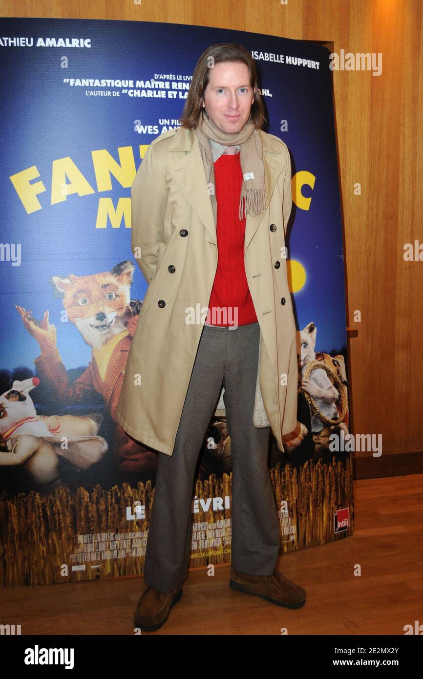 Director Wes Anderson arriving to the premiere of his film 'Fantastic ...