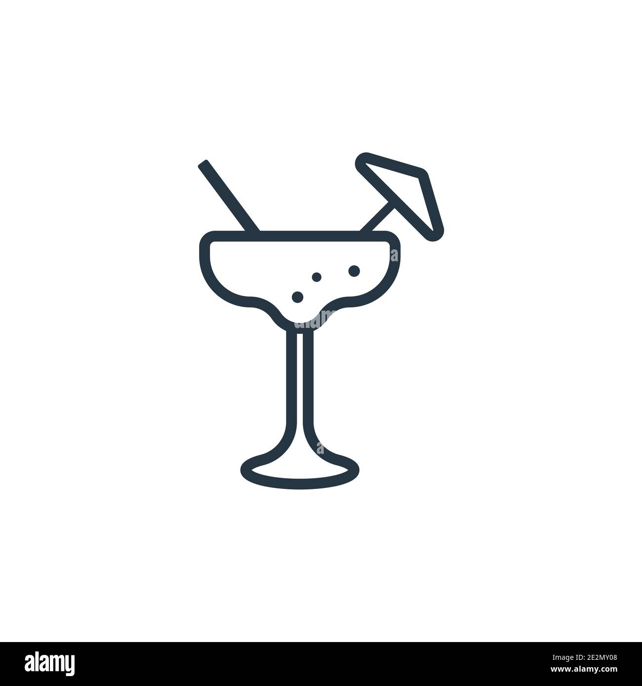 Last word drink outline vector icon. Thin line black last word drink ...