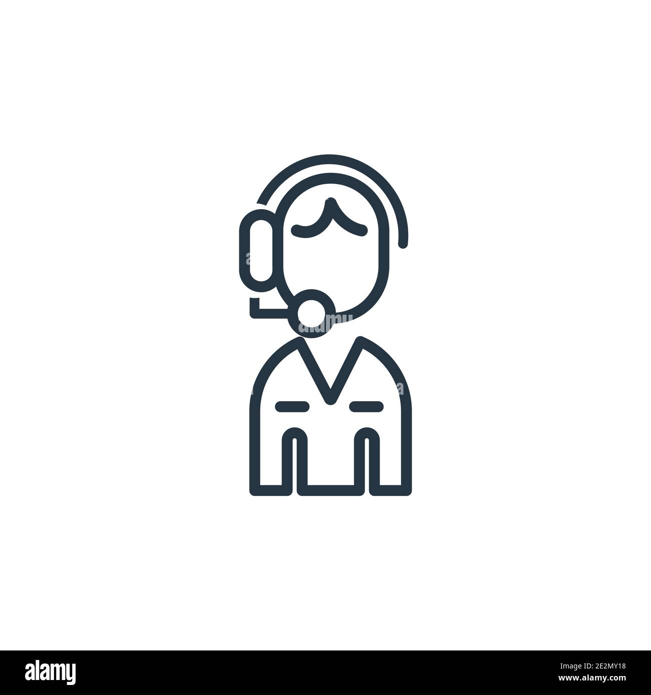 Commentator outline vector icon. Thin line black commentator icon, flat ... Commentator outline vector icon. Thin line black commentator icon, flat ...